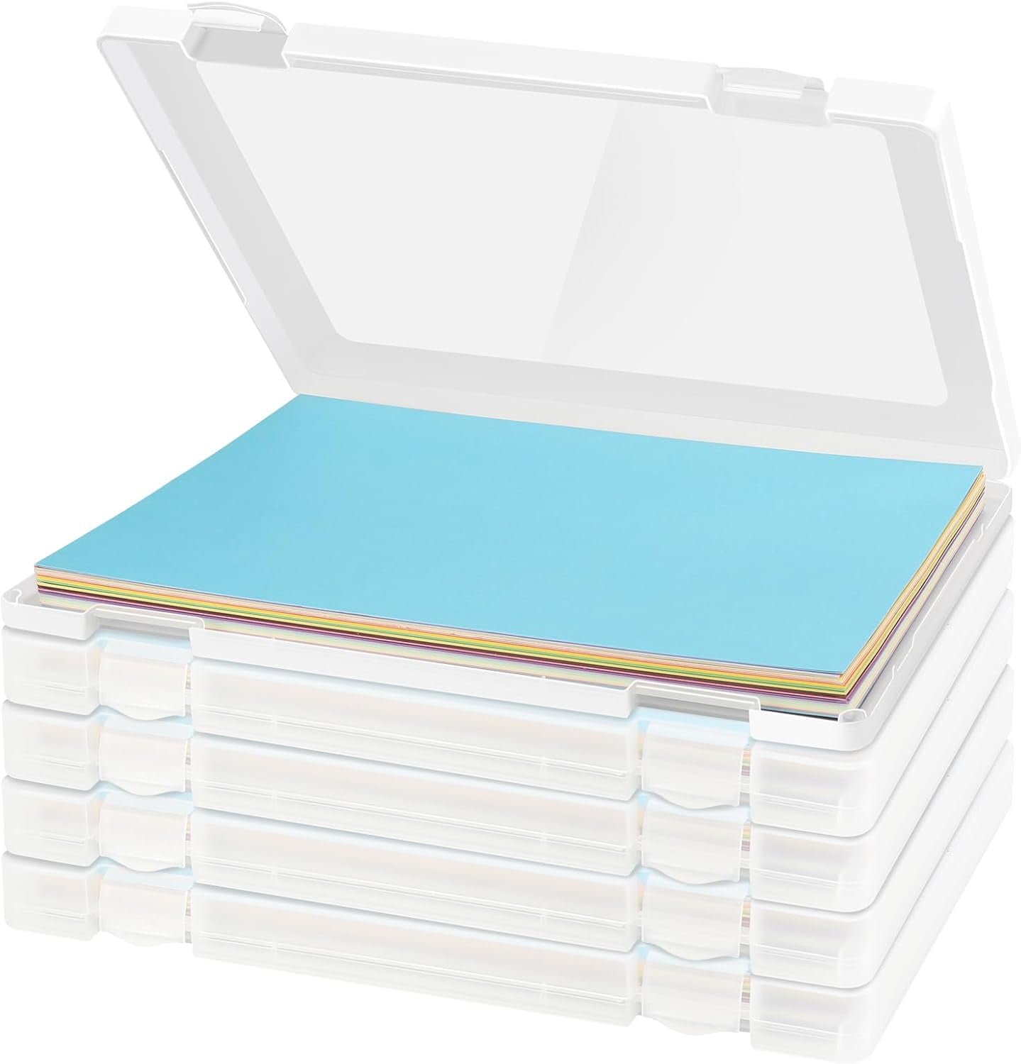 A4 File Paper Storage and Organizer Box, Clear Scrapbook Office ...