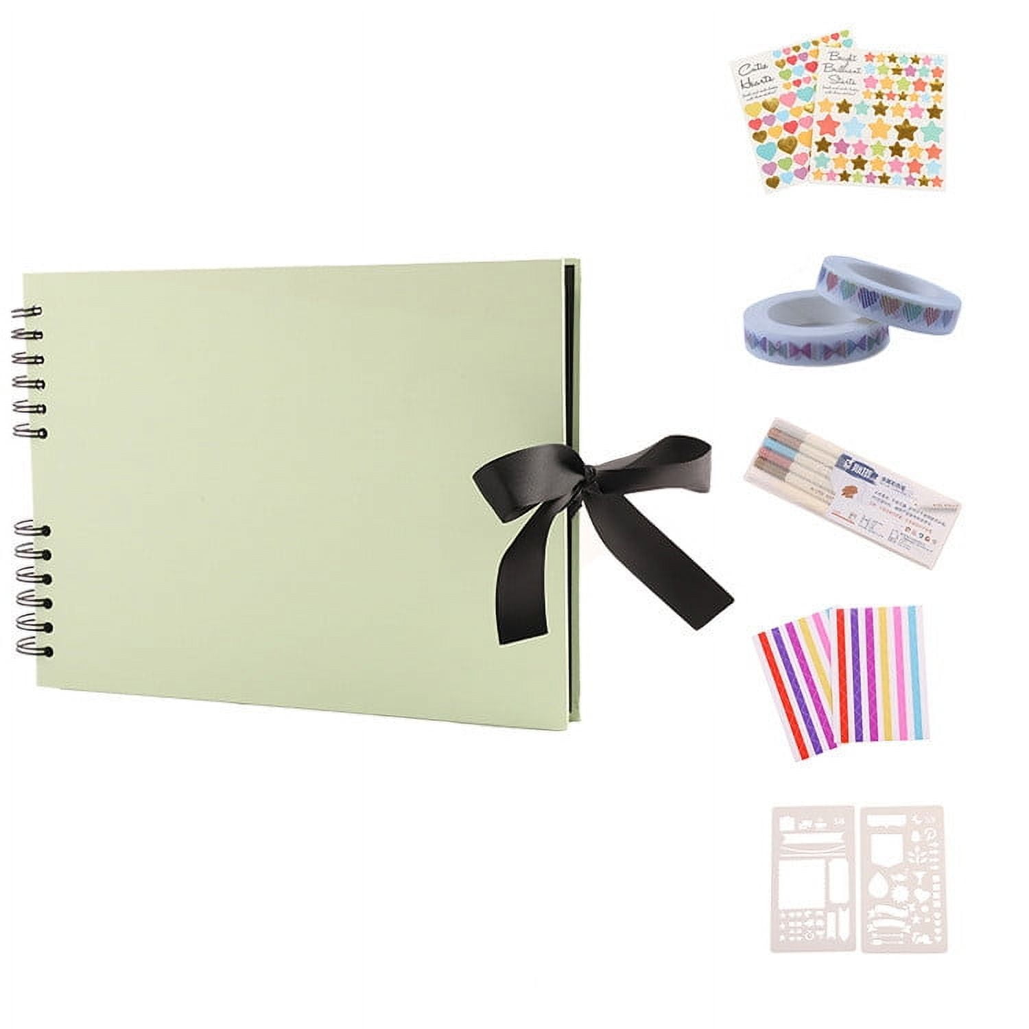 A4 Hardcover Scrapbook - 40 Sheet Kraft Paper Memory Book Horizontal ...