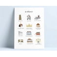 A4 Illustration St Albans Buildings Print Poster, Poster Home Decor ...