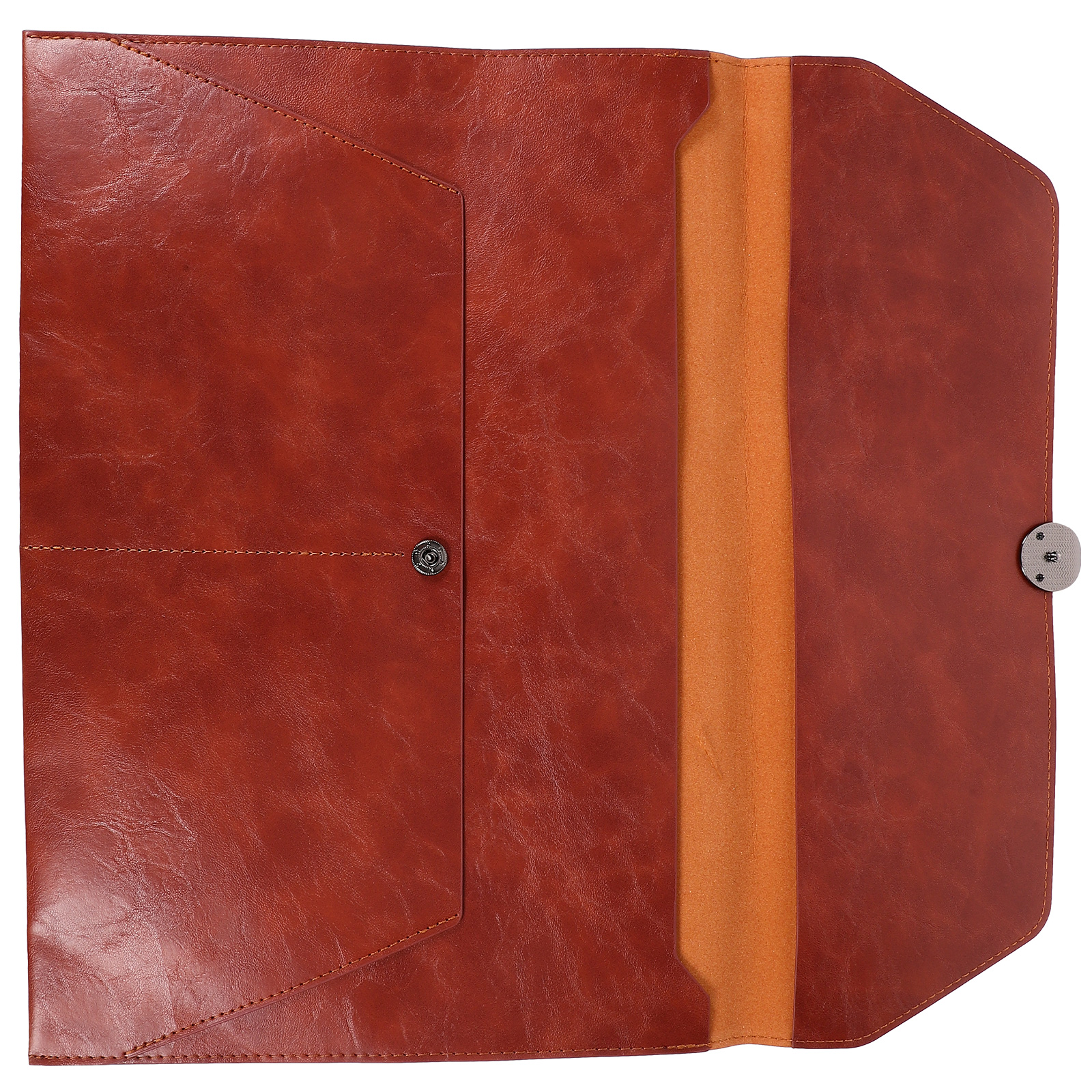 Raindrops Leather Document File Folder for Storage Brown Portable A4 ...