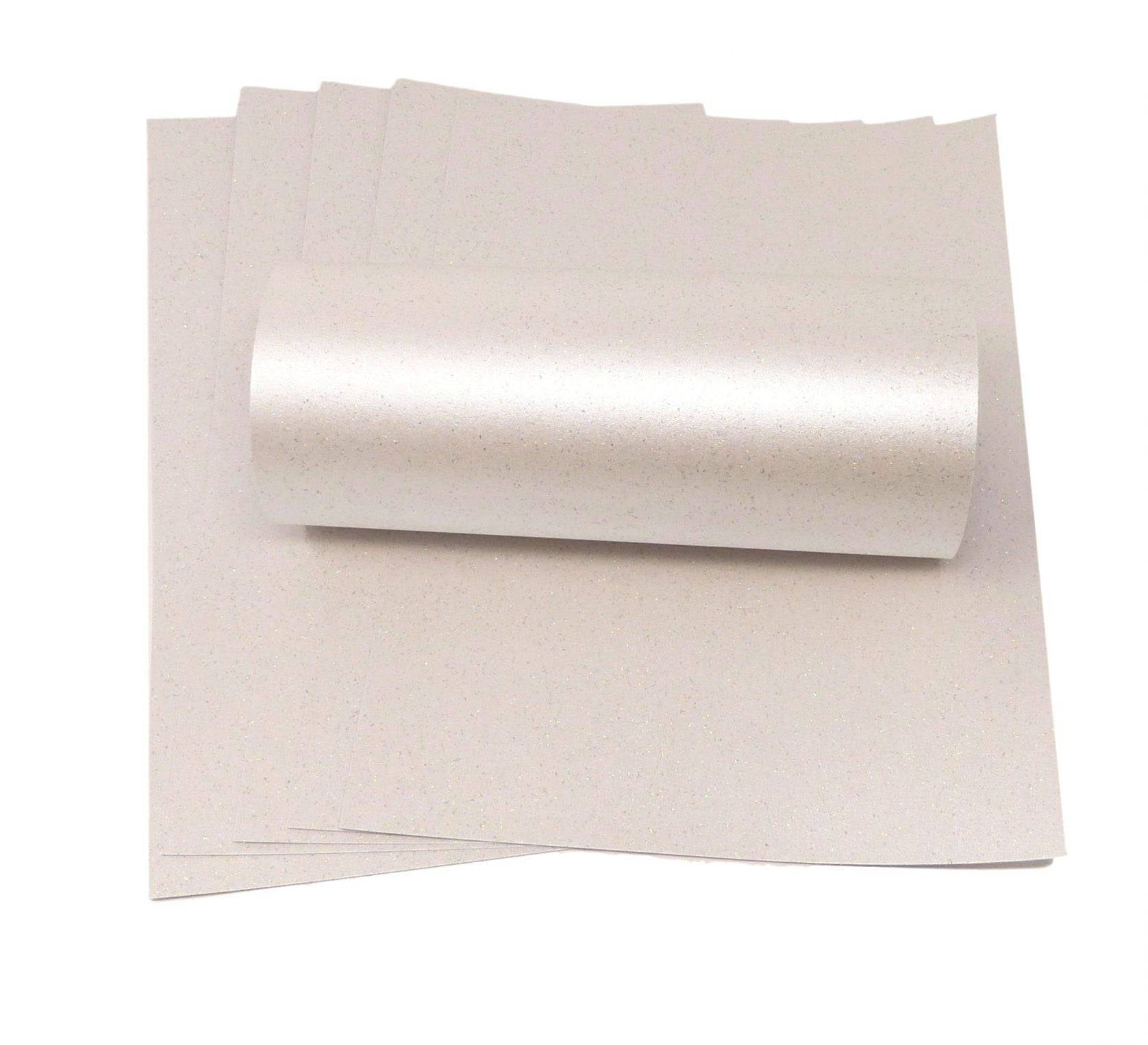 A4 Ivory Sparkle Paper With Iridescent Sparkle 32lb bond One Sided For ...