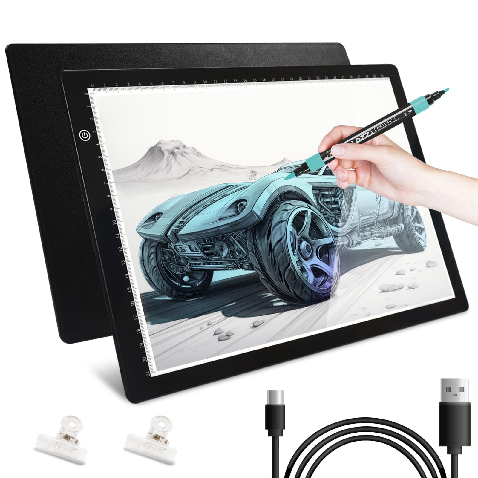 A4 LED Light Pad Tracing, Light Board for Diamond Painting, Ultra-Thin ...