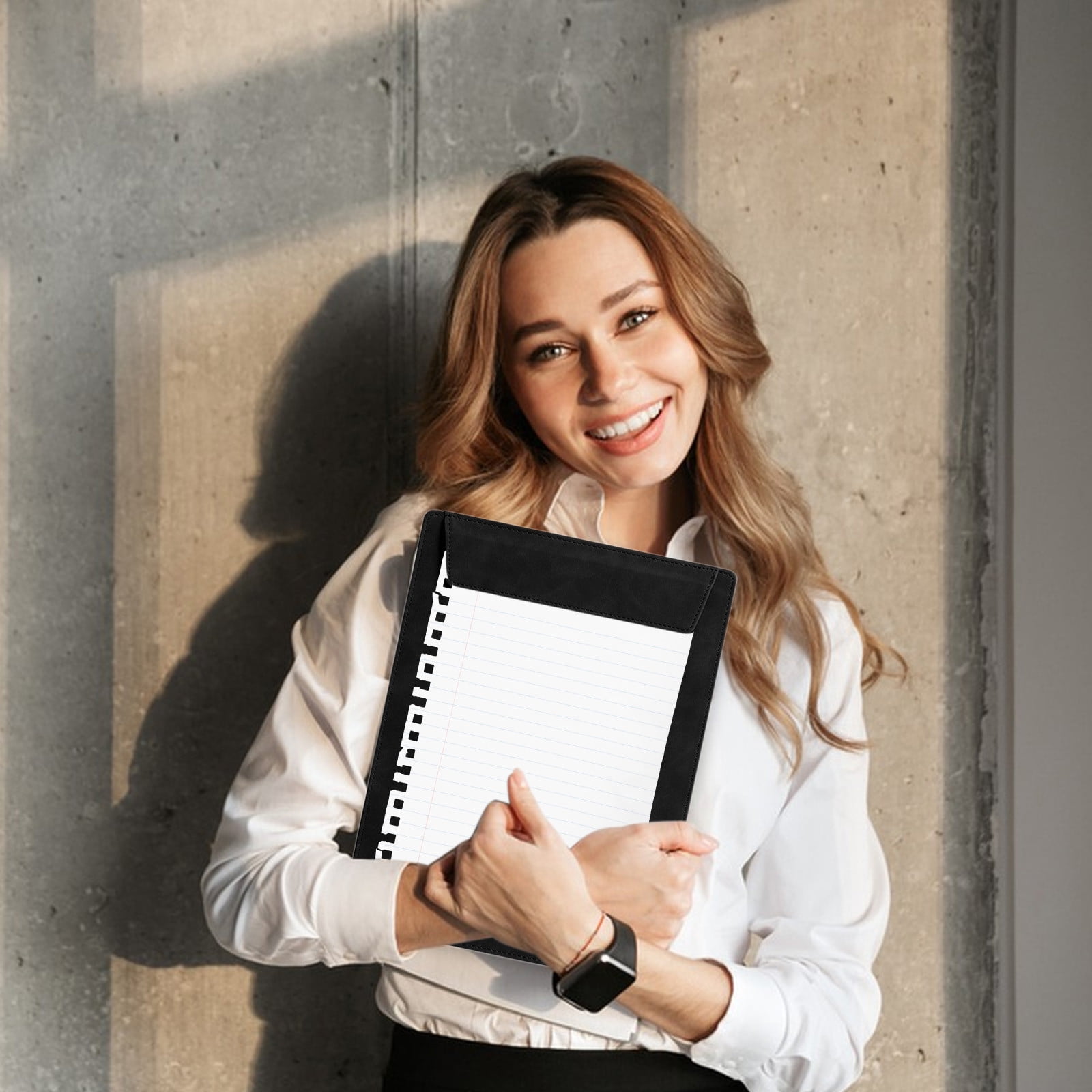 A4 Leather-Like Magnetic Clipboard Pad with Writing & Folder Clamp ...