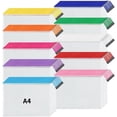 A4 Letter Size 72 Pack 10 Colors Zipper Mesh Document Pouch, Mesh Bags ...
