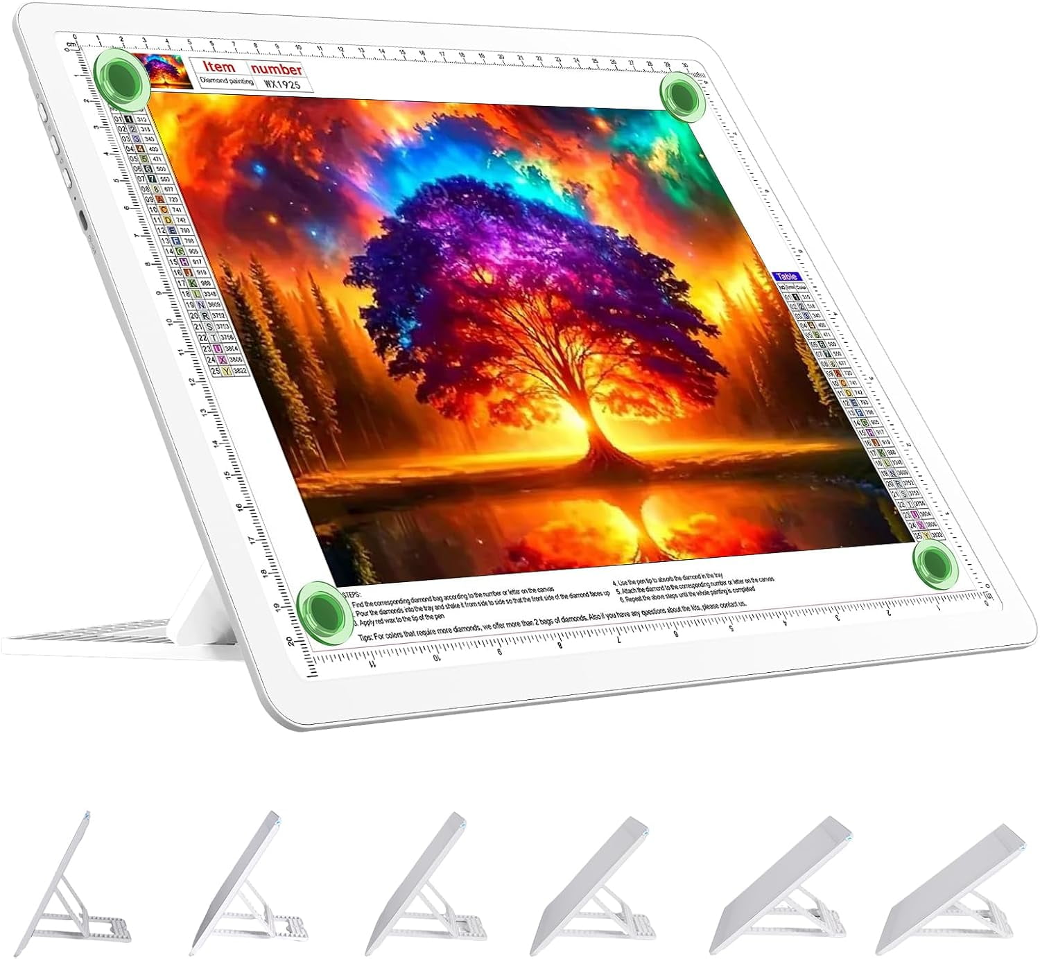 A4 Light Board with Stand, Bright Light Pad with Side Buttons, Light ...