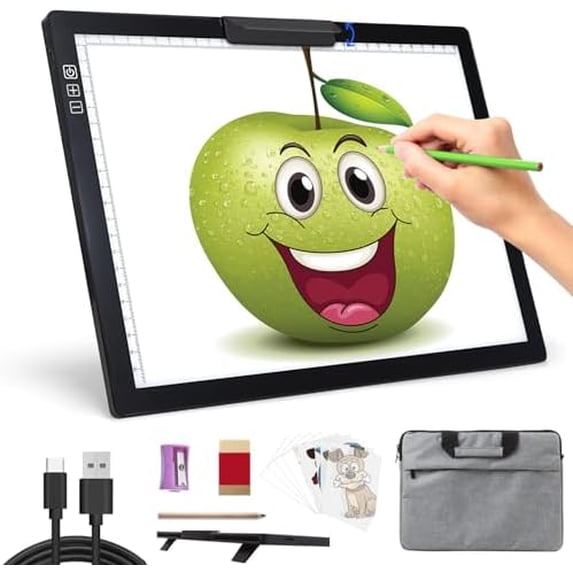 A4 Light Box for Tracing - Rechargeable Diamond Painting Light Board ...