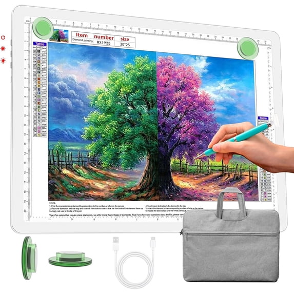A4 Light Pad with Carry Bag, -Thin Tracing Light Box for Drawing, Art ...