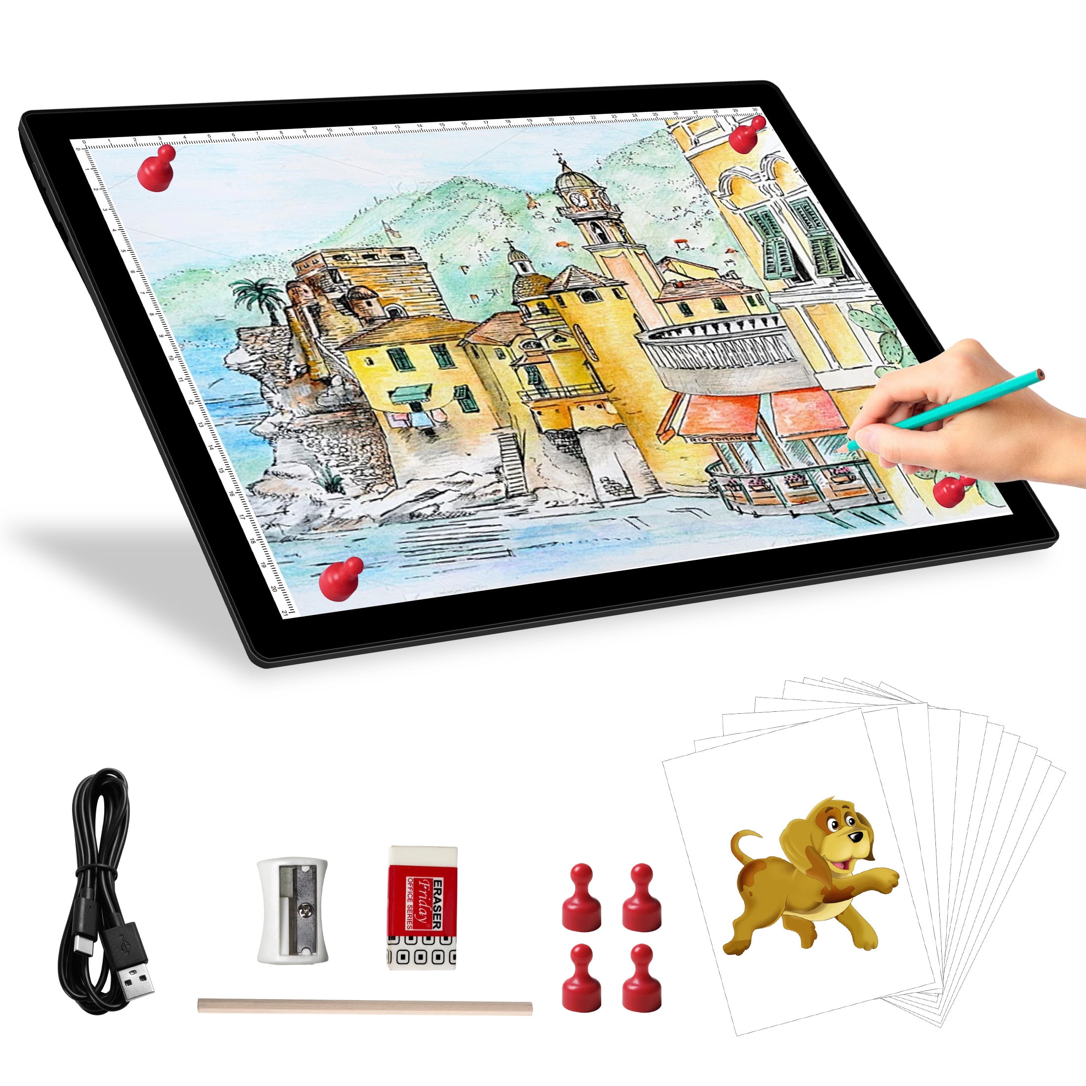 A4 Light Pad for Diamond Painting，Tracing Light Box Dimmable Brightness ...