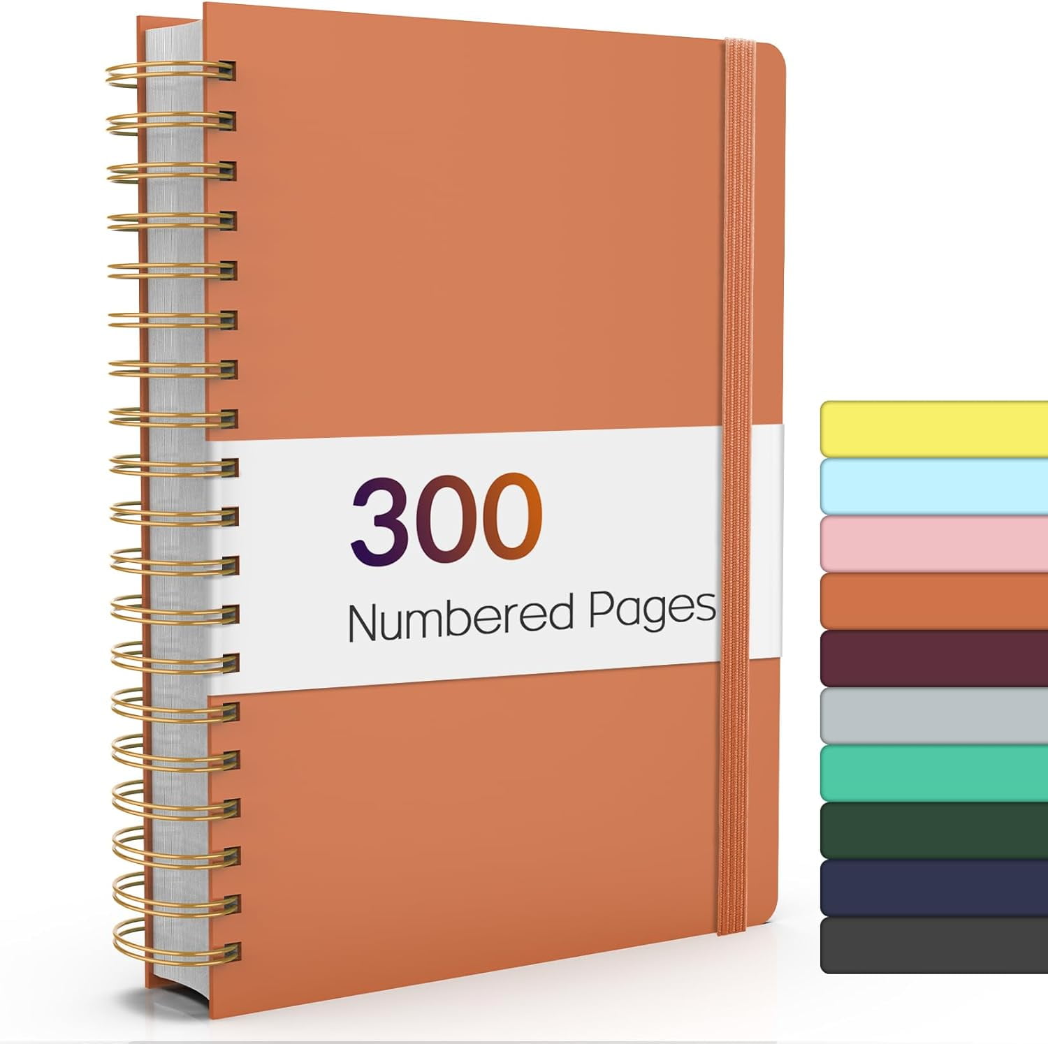 A4 Lined Spiral Journal Notebook with 300 Numbered Pages, 11" X 8.5 ...