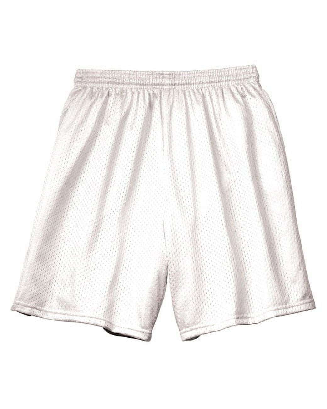 A4 Lined Tricot Mesh Shorts For Men in White | N5293 - Walmart.com