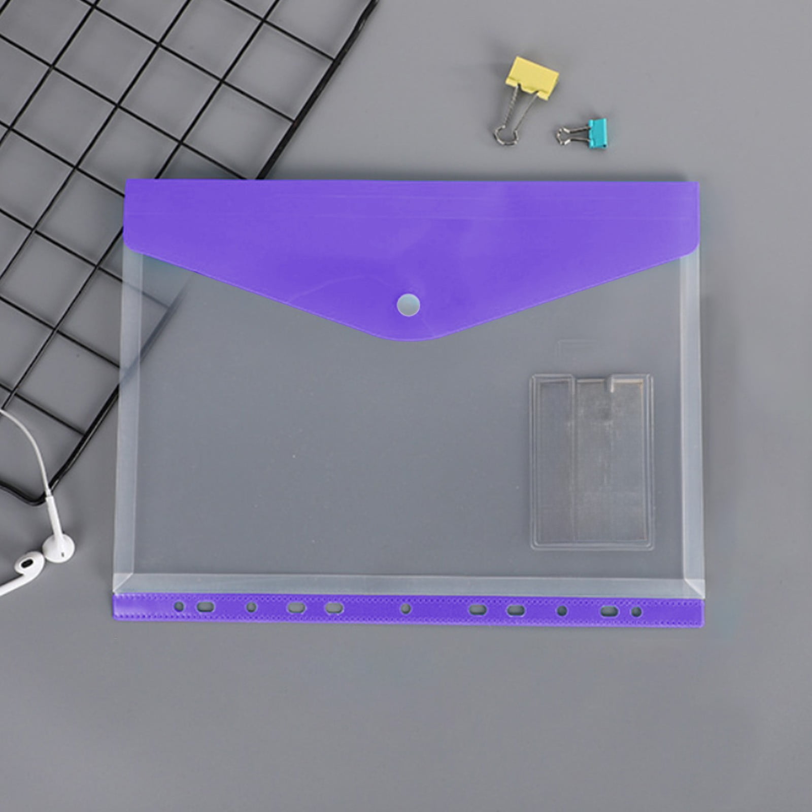 A4 Loose Leaf File Pouch - 11-hole Binder Storage, Document ...