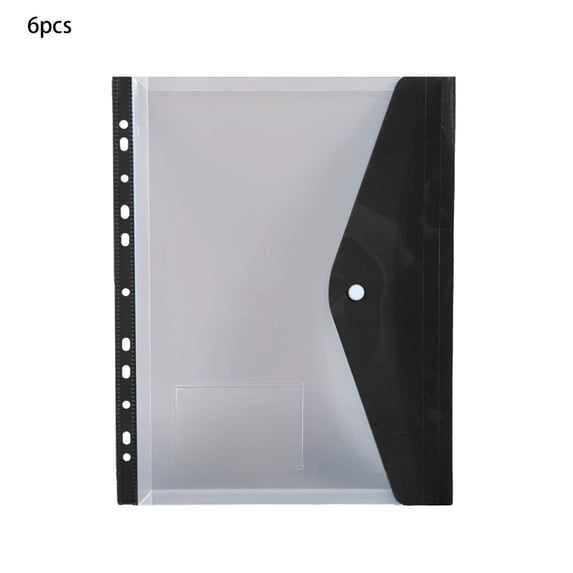 A4 Loose Leaf File Pouch 6 Piece Set11hole File Pouch Transparent Color ...