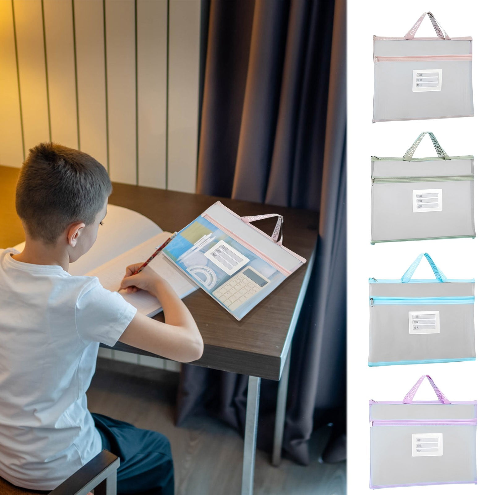 A4 Mesh Document Bag | Double Layer Thick Organizer | Large Capacity ...