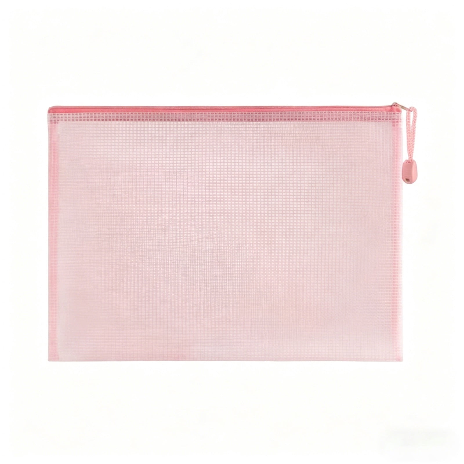 A4 Mesh Zipper Pouch, Plastic Document File Organizer Bag, Translucent ...