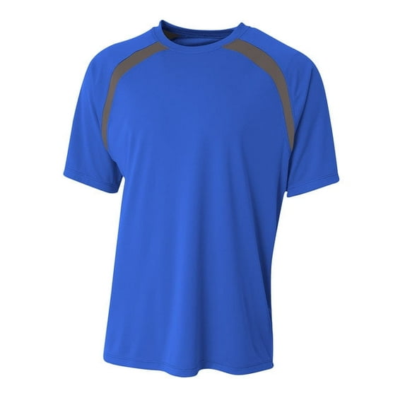 A4 NB3001 Boys Spartan Short Sleeve Color Block Crew Neck T Shirt - Walmart.com