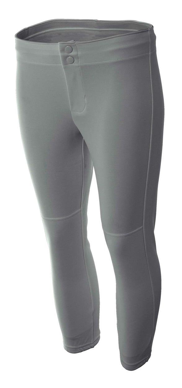 A4 Adult Athletic Softball Pant For Women in Grey | NW6166, Moisture ...