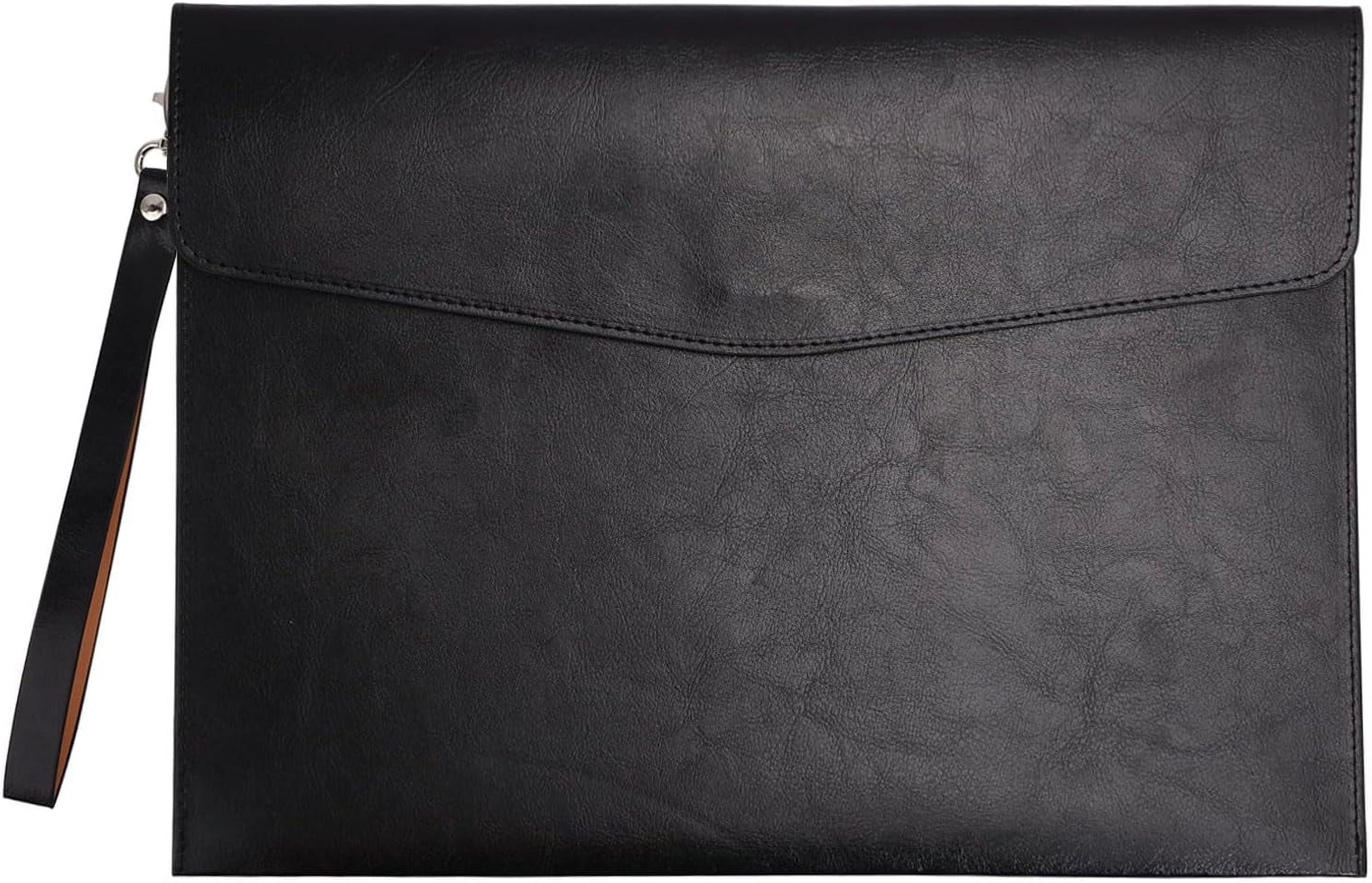 A4 PU Leather File Folders Document Holder File Organizer Envelope ...