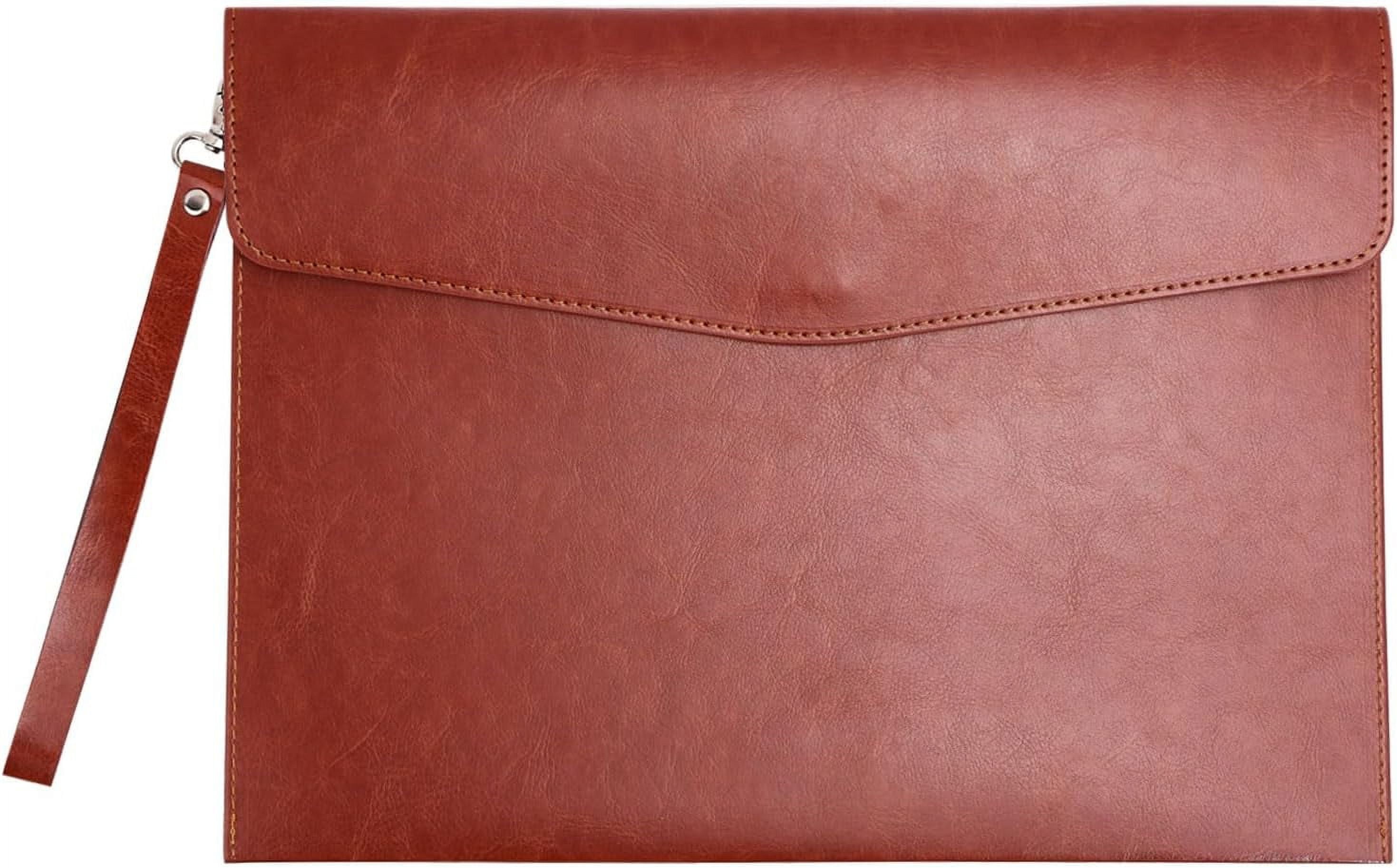 A4 PU Leather File Folders Document Holder File Organizer Envelope ...