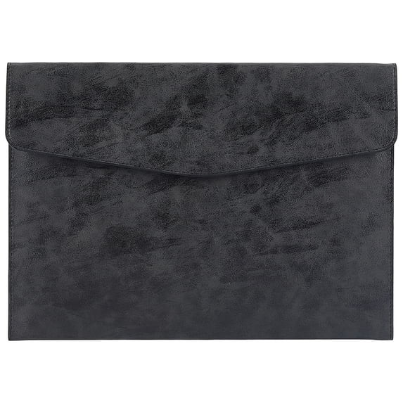 A4 PU Leather File Holder Document Folder Black Thin Waterproof ...