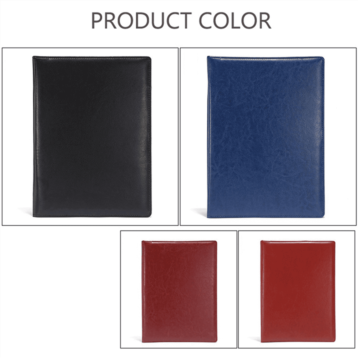 A4 PU Padfolio File Folder Portfolio Business Document Holder Metal ...