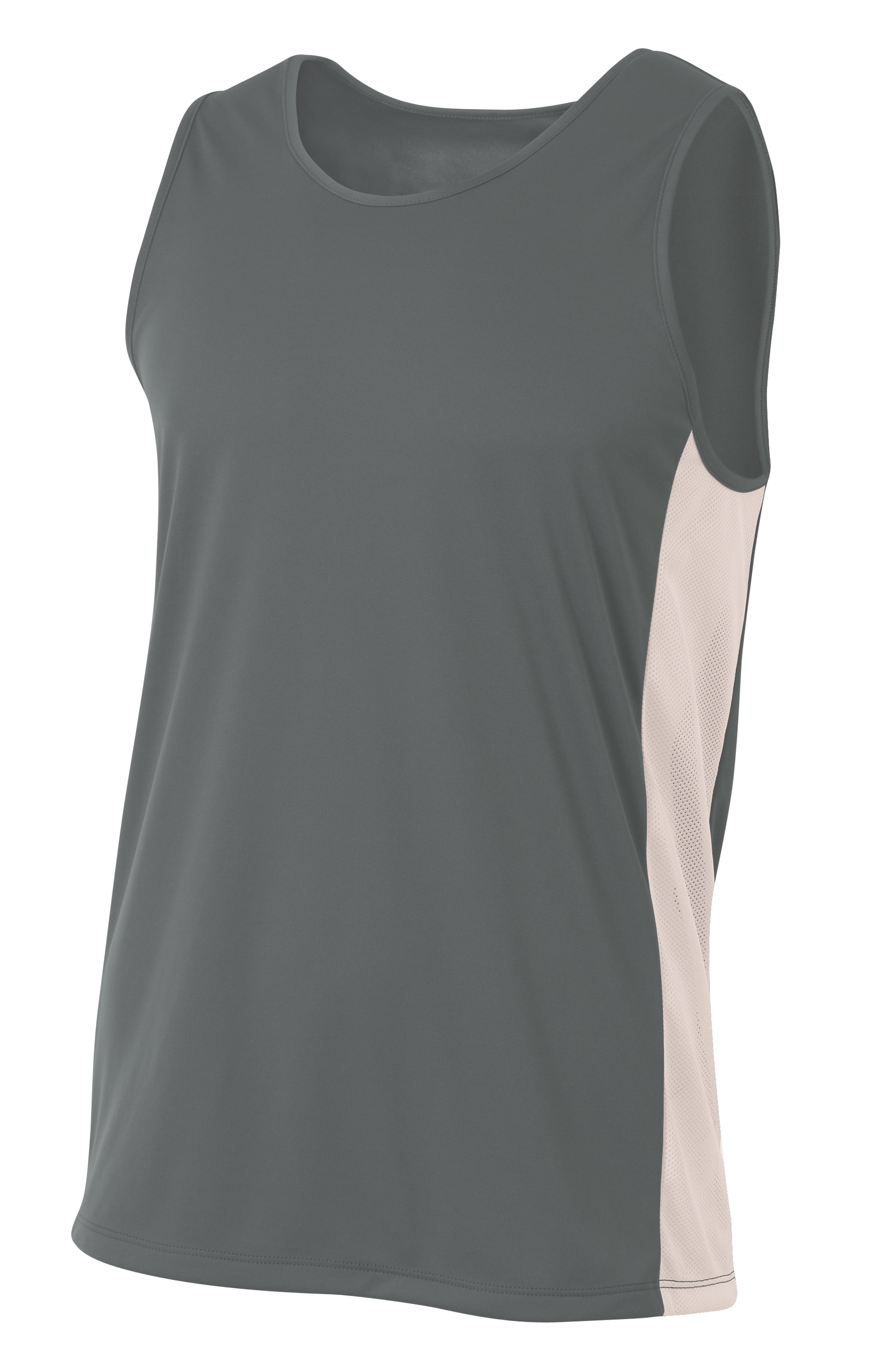 A4 Pacer Singlet For Men in Graphite/White | N2009 - Walmart.com