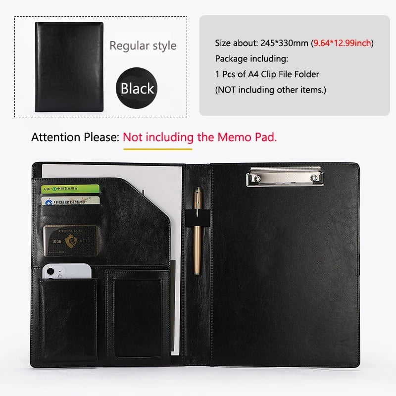 A4 Padfolio for man / women PU File Folder Business Document Holder ...