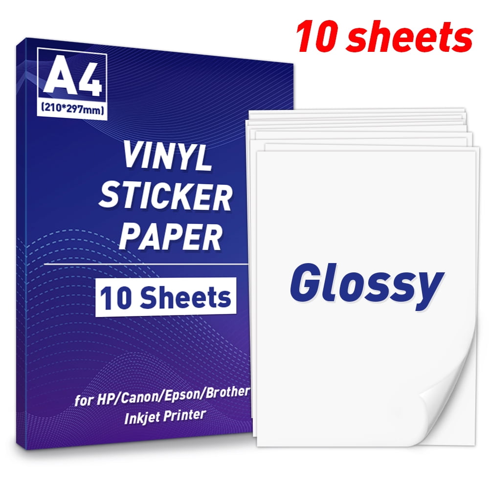 A4 Paper Sheets Adhesive Printable Label Sticker Paper Glossy for ...