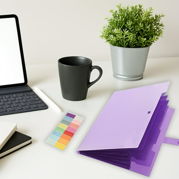 A4 Plastic Button Organizer Folder | Office & School Document Storage ...