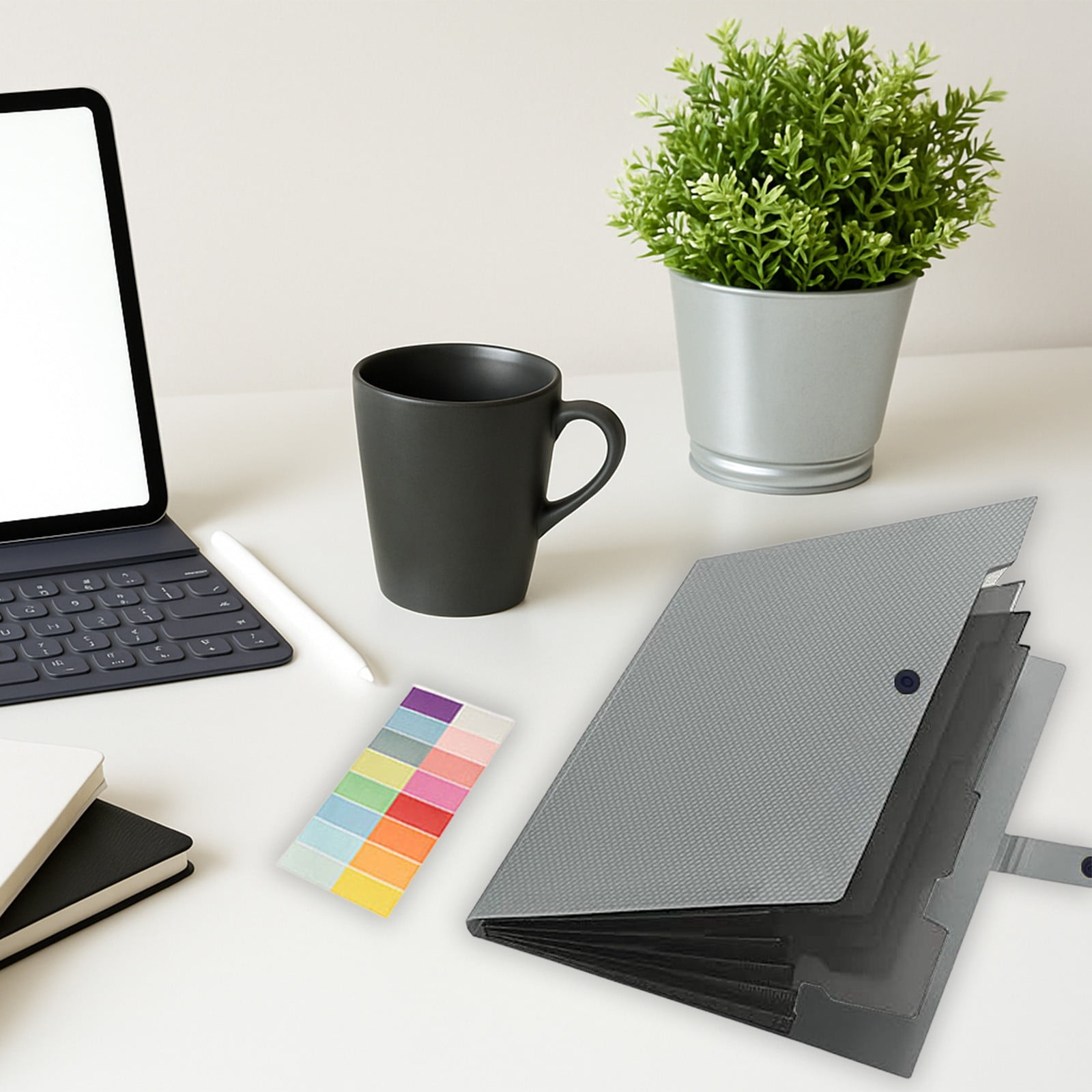 A4 Plastic Document Folder with Button Closure, Office File Organizer ...