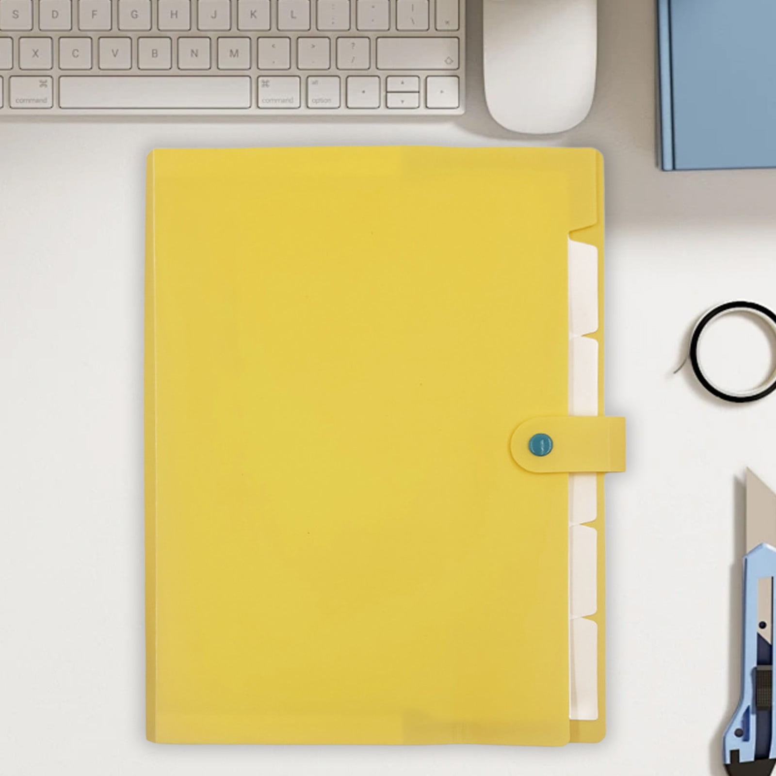 A4 Plastic Document Organizer Folder | Button Closure Office File ...