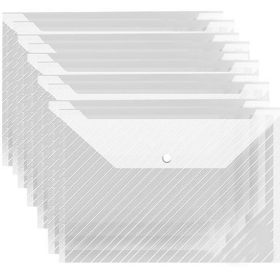 A4 Plastic Document Sleeves Waterproof Design Secure Snap Closure ...