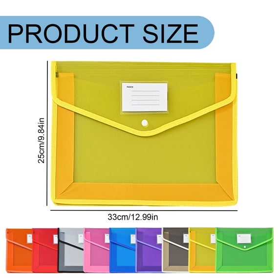 A4 Plastic Expanding File Folder, 13 x 10 inch Expandable Document ...