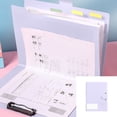 A4 Plastic Expanding File Folder With Transparent Pockets and Snap ...