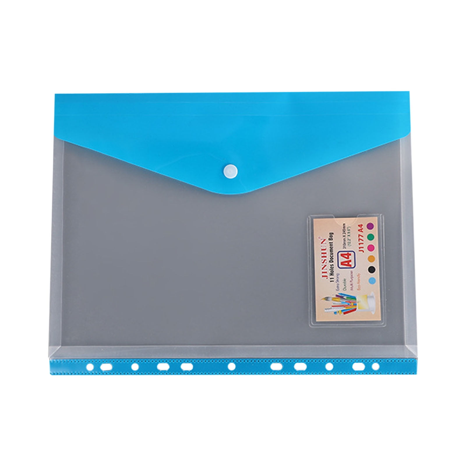A4 Plastic File Bag with 11 Hole Loose-Leaf Design and Transparent 3D ...
