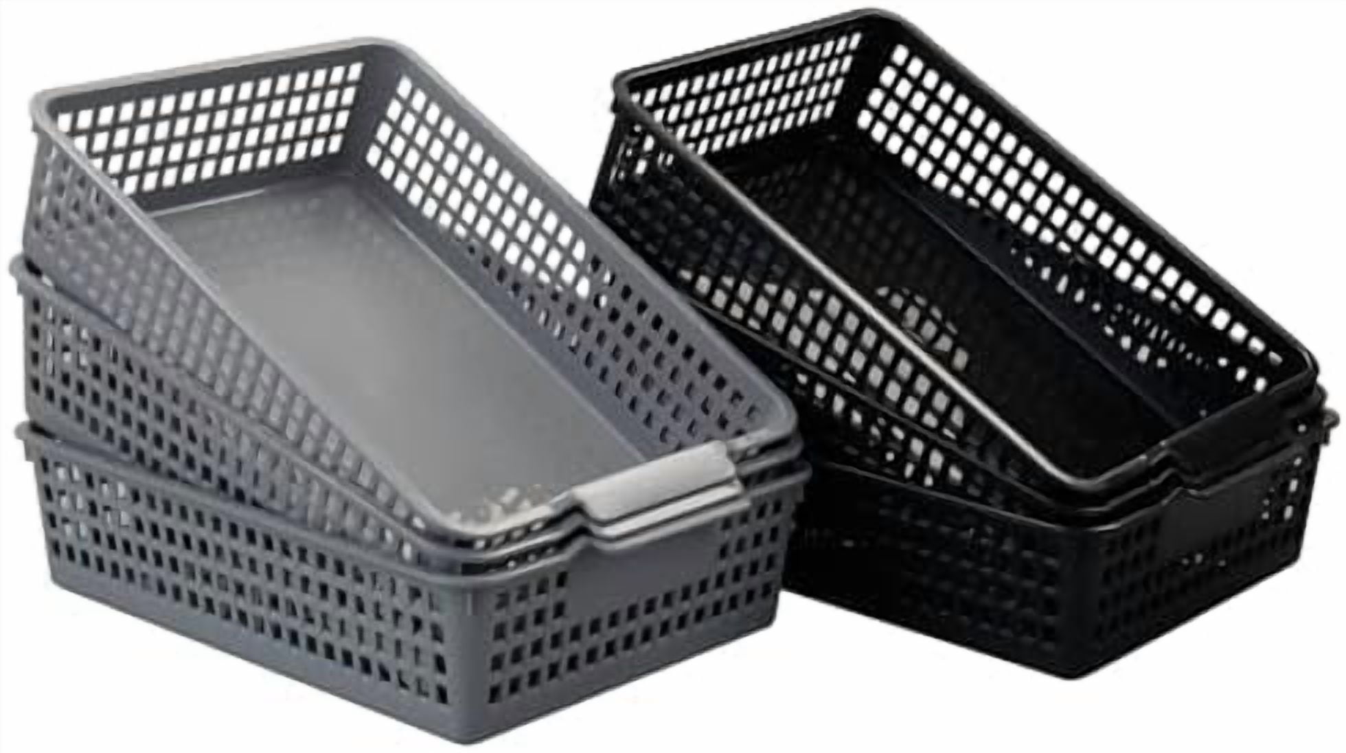 A4 Plastic Storage Basket Tray, Classroom Paper Baskets, 6 Packs$$Home ...