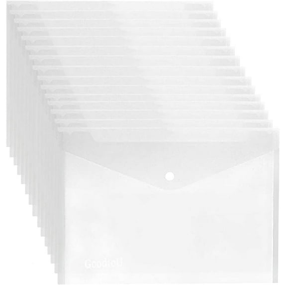 A4 Plastic Wallets Clear Folder Document Wallet Files Folders Plastic ...