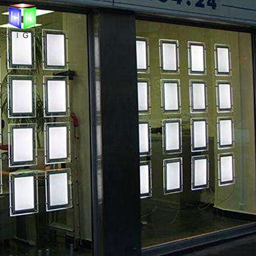 A4 Portrait Real Estate Window Hanging Led Sign Holder Display (4pcs ...