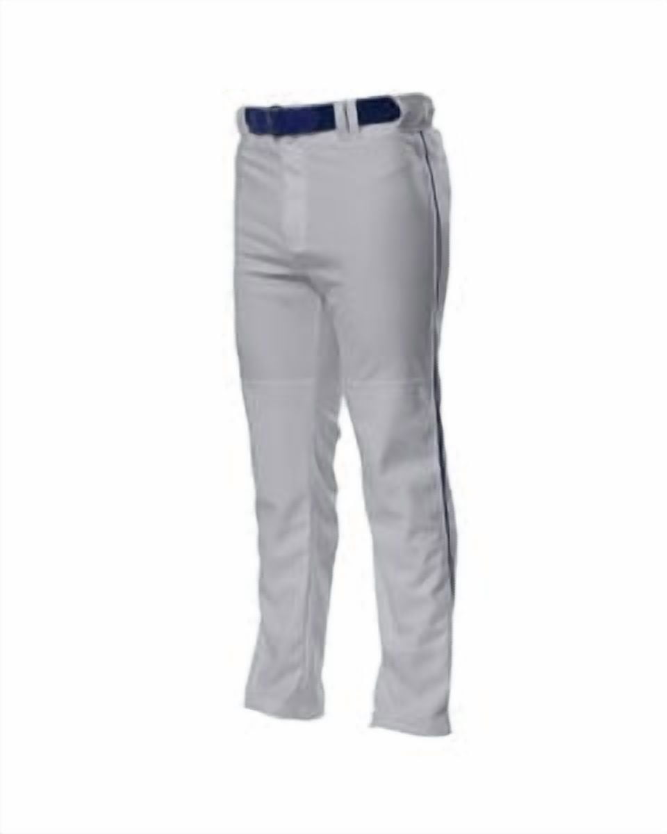 A4 Pro-Style Open Bottom Baseball Pant For Teen Male in Gray/Navy ...