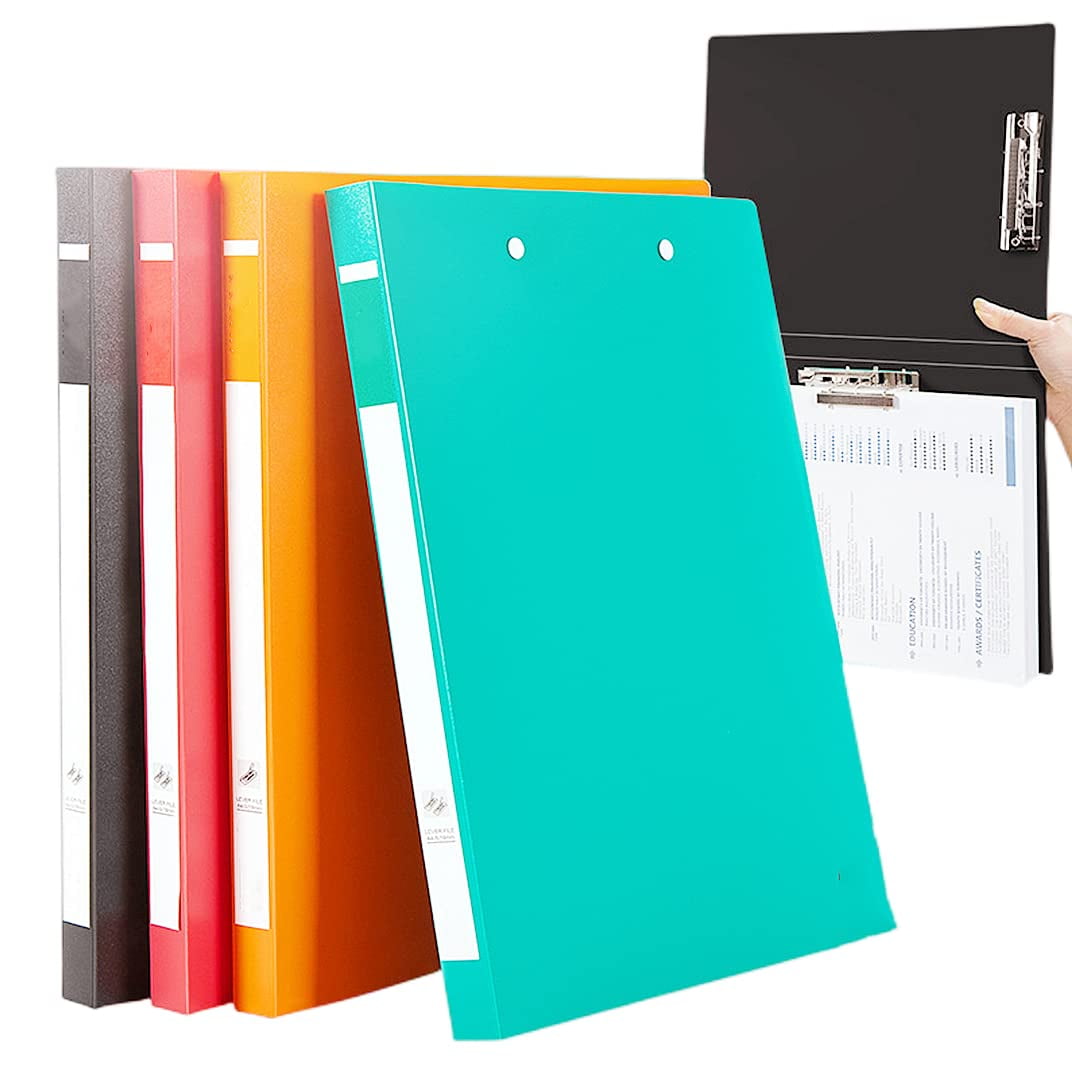 A4 Punchless Clamp Binder, Double Strong Clips File Folder Report Cover ...