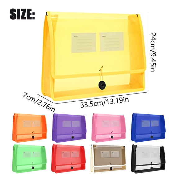 A4 Rainbow Waterproof Document File Folder, Plastic Expanding Envelope ...