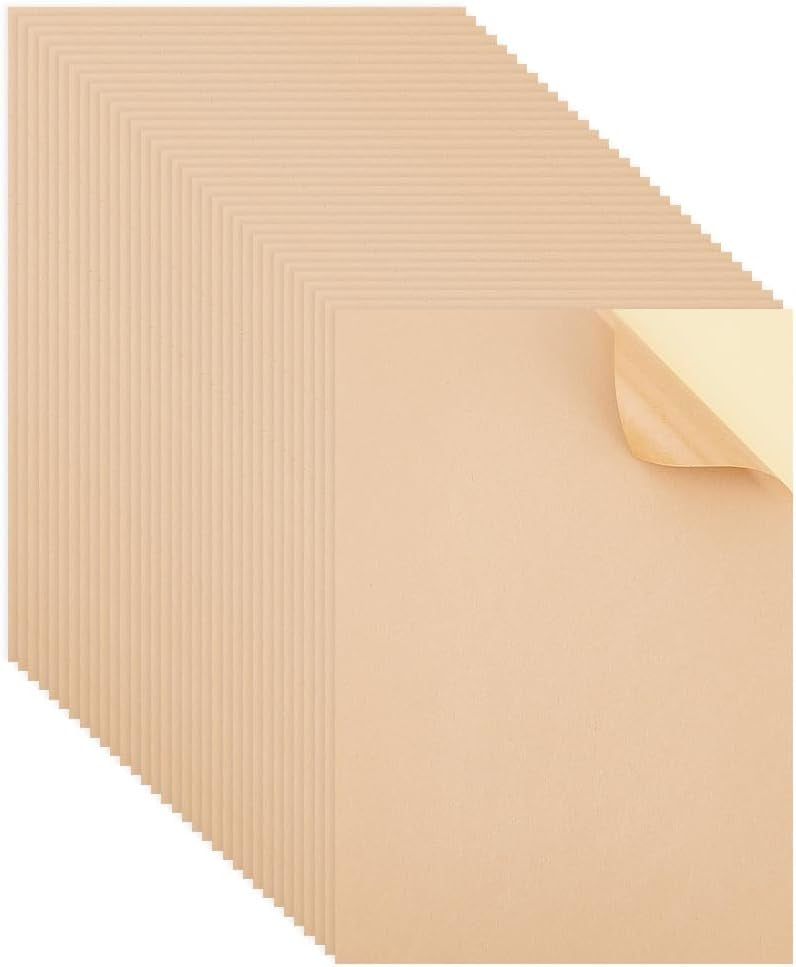 A4 Rectangle Printable Blank Kraft Paper Self Adhesive Stickers ...