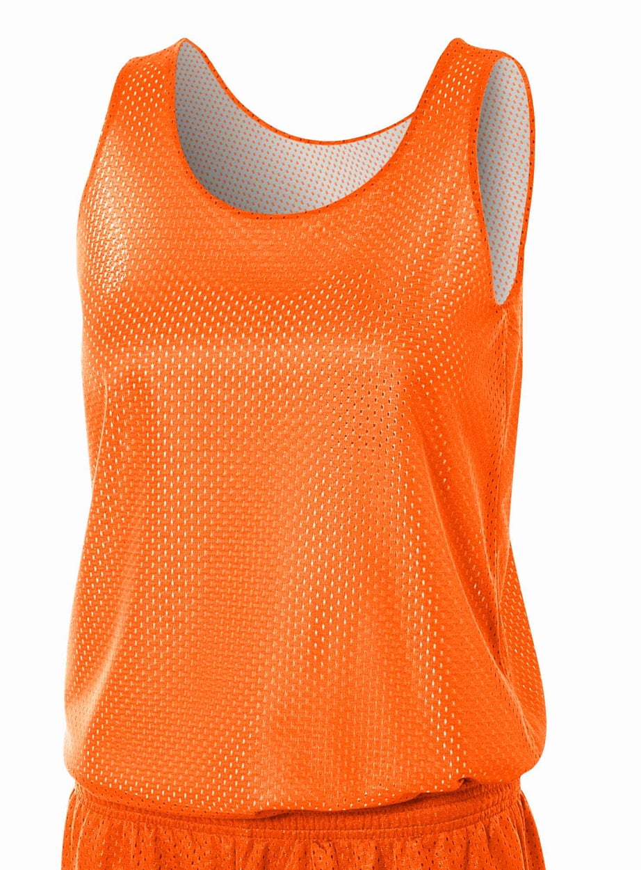 A4 Reversible Mesh Tank For Women in Orange/White | NW1000 - Walmart.com