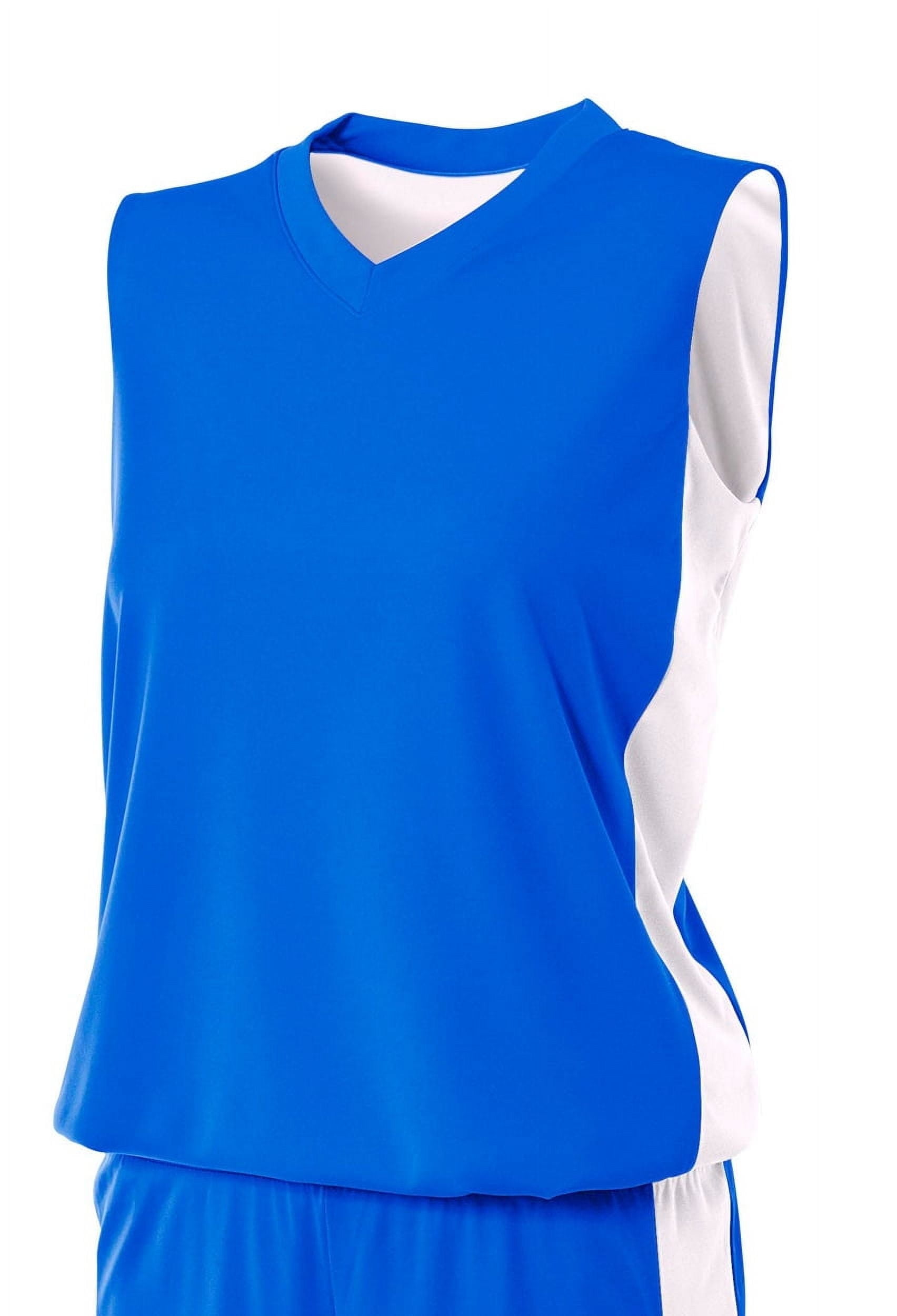 A4 Reversible Moisture Management Muscle For Women in Royal/White ...