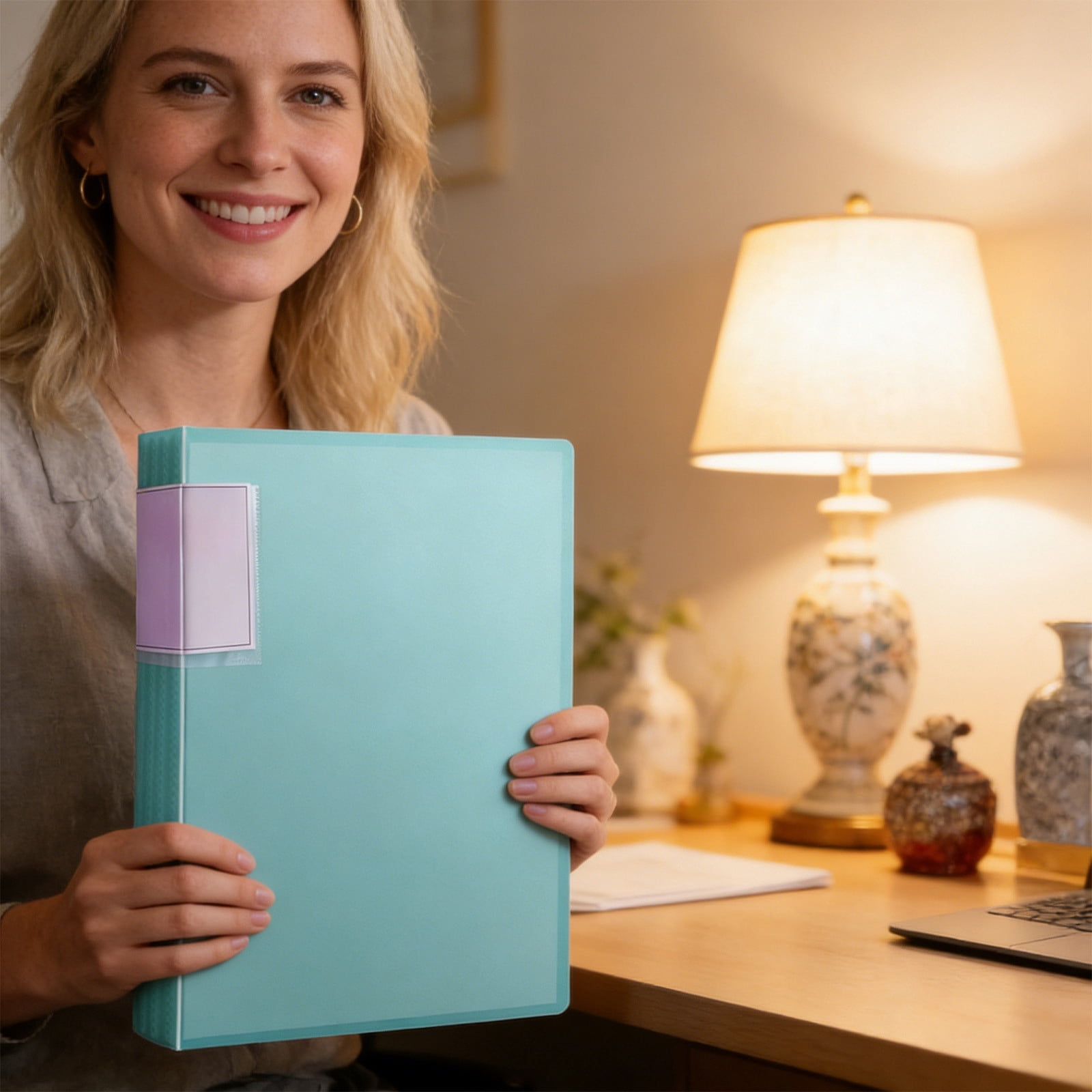 A4 Semi-Transparent Document Folder, Multi-Pocket File Organizer for ...