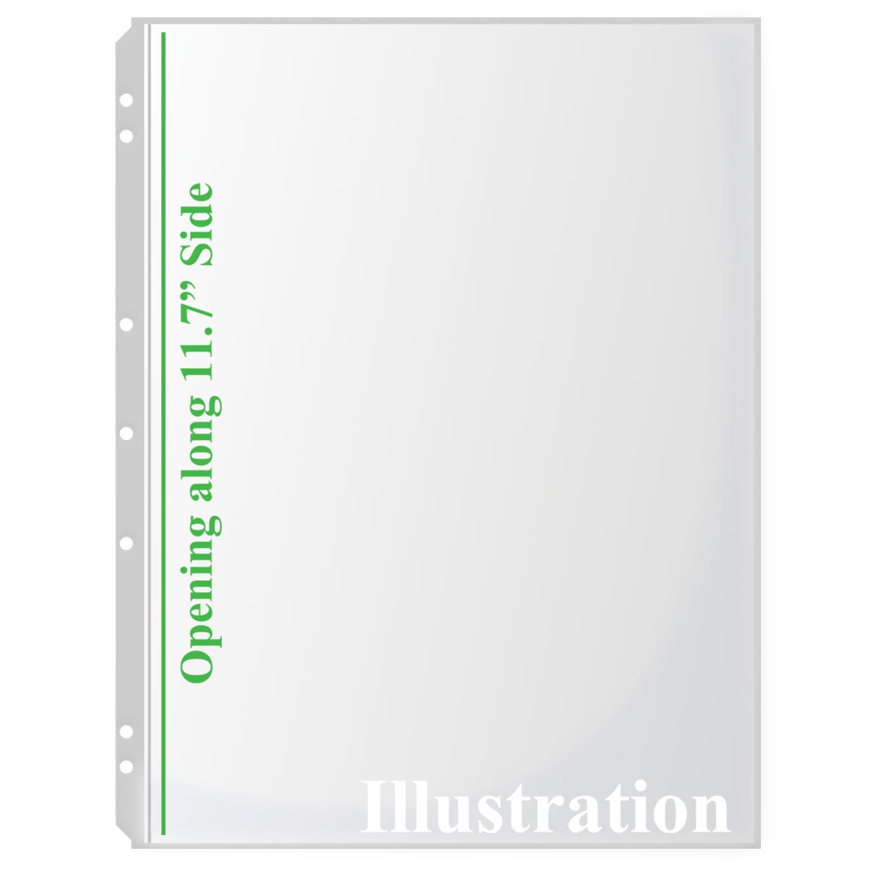 A4 Sheet Protectors side loading with 7-holes 25 Sleeves Heavy Gauge ...