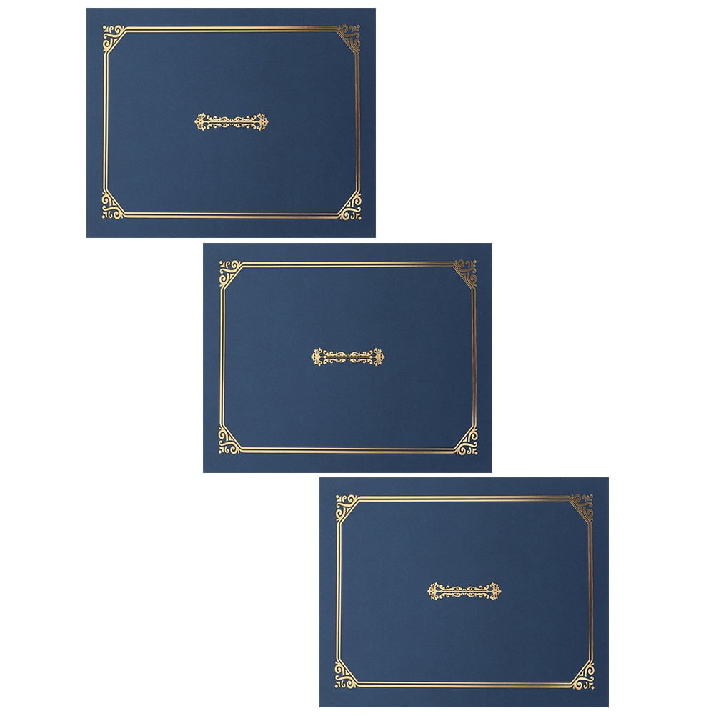 ifundom 3Pcs Blue Paper Hard Cover Certificate Holders for Protection ...