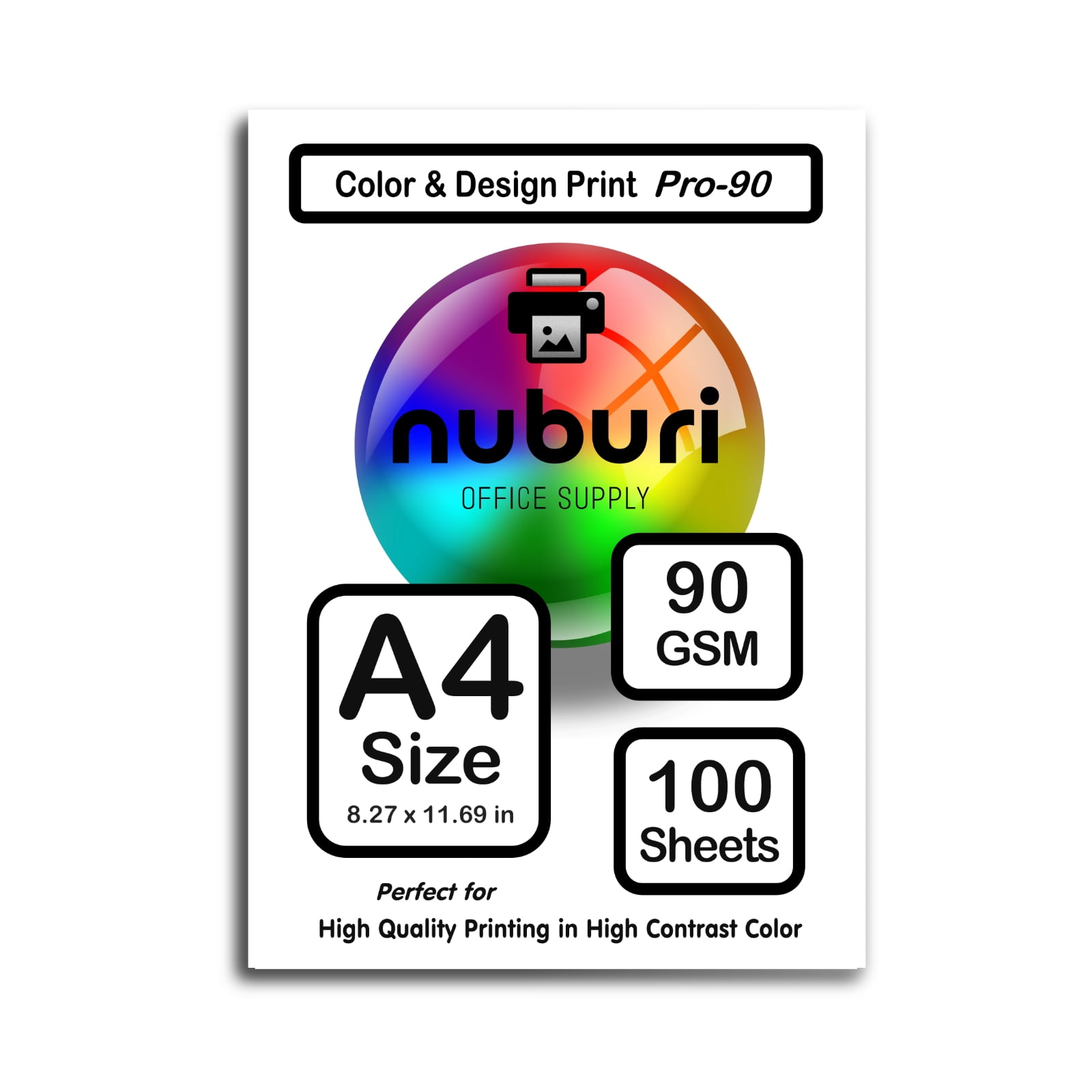 Nuburi Office Supply A4 Size 90 gsm / 24 lb. Design Print Paper ...