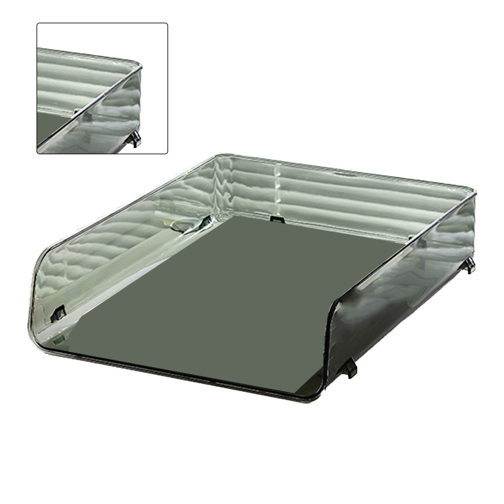 A4 Size Transparent Desk Letter Tray, Stylish & Sturdy Office Organizer ...
