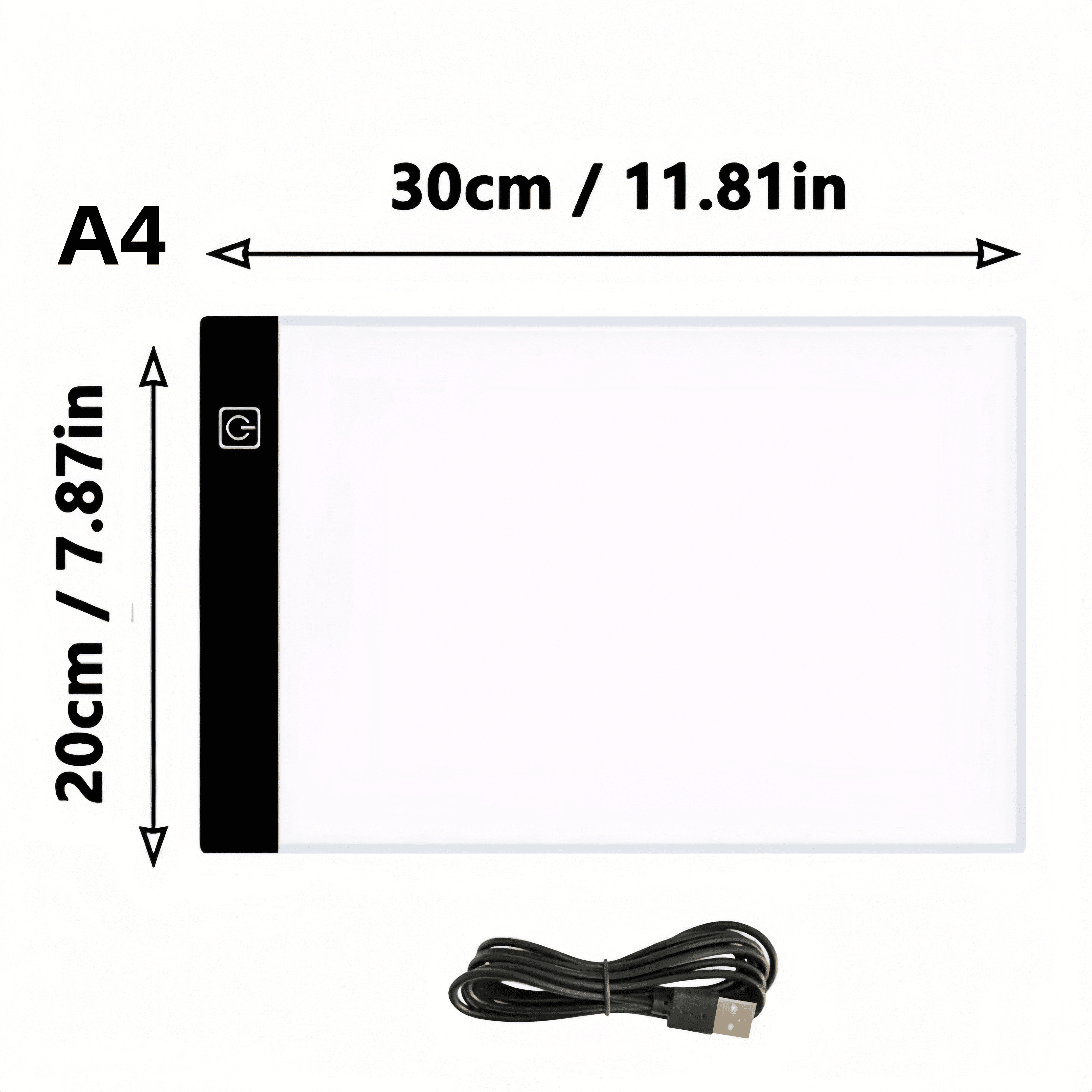 A4 - Sized Black LED Lighting Drawing Board with USB Power - for ...