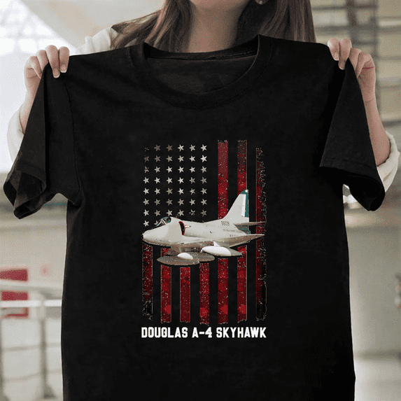 A4 Skyhawk Plane Pilot Aviation Military Pride Aircraft Art Unisex T ...